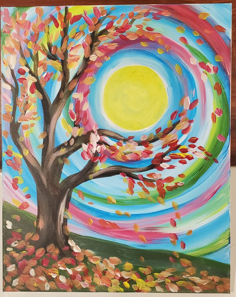In Studio or Take Home Kit - Swirly Tree Painting - Palette and Pub