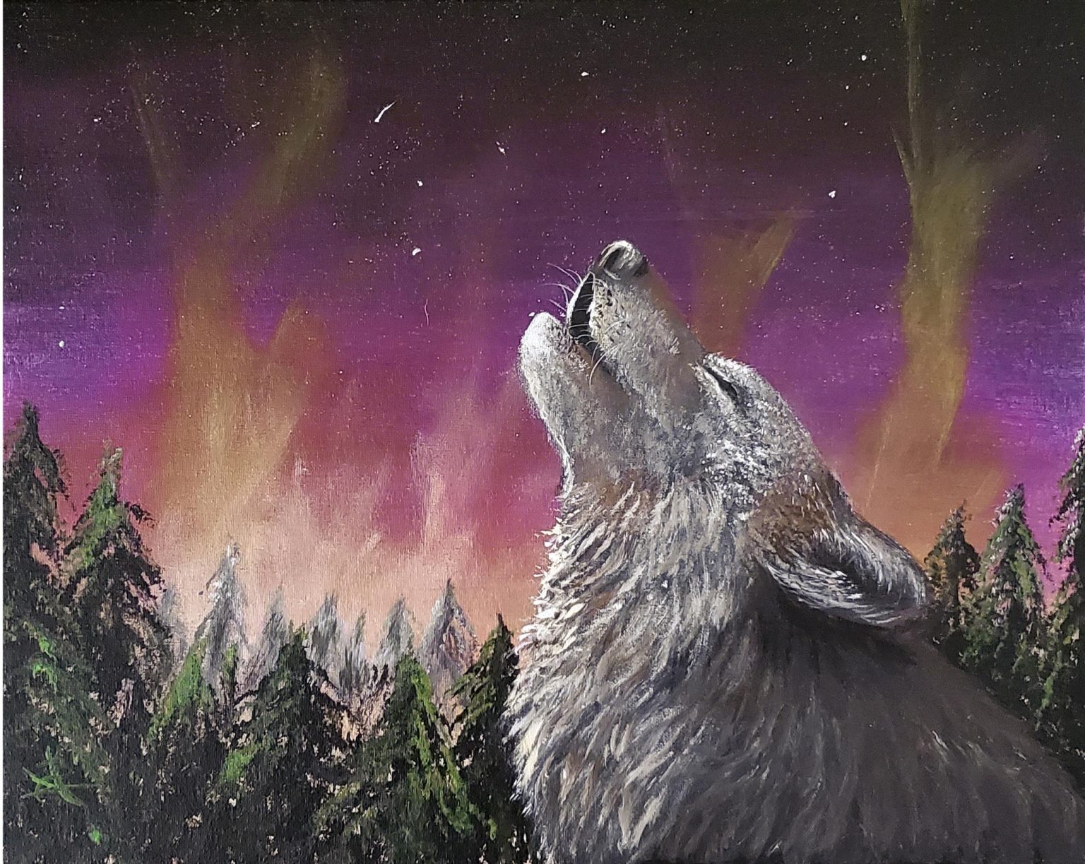 Howling Wolf Painting - Palette and Pub